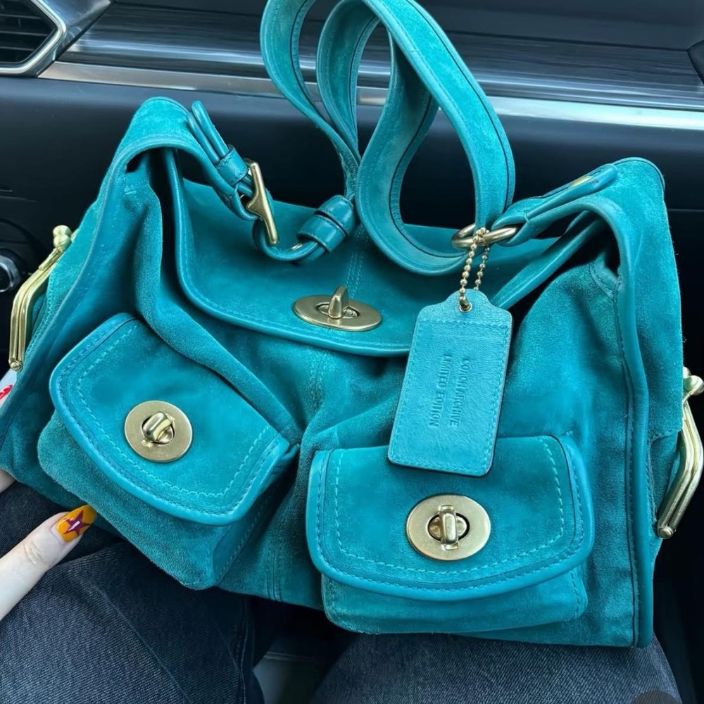 Bags | Iso Coach Haversack Teal Blue | Poshmark